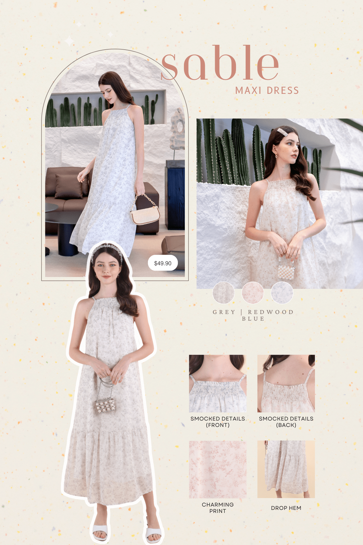 SABLE MAXI DRESS IN REDWOOD | NEONMELLO