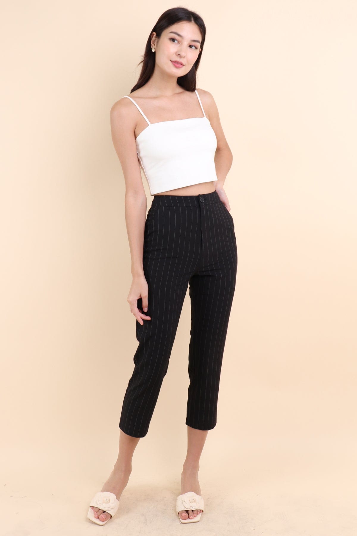 CLEO TAILORED PANTS IN BLACK | NEONMELLO