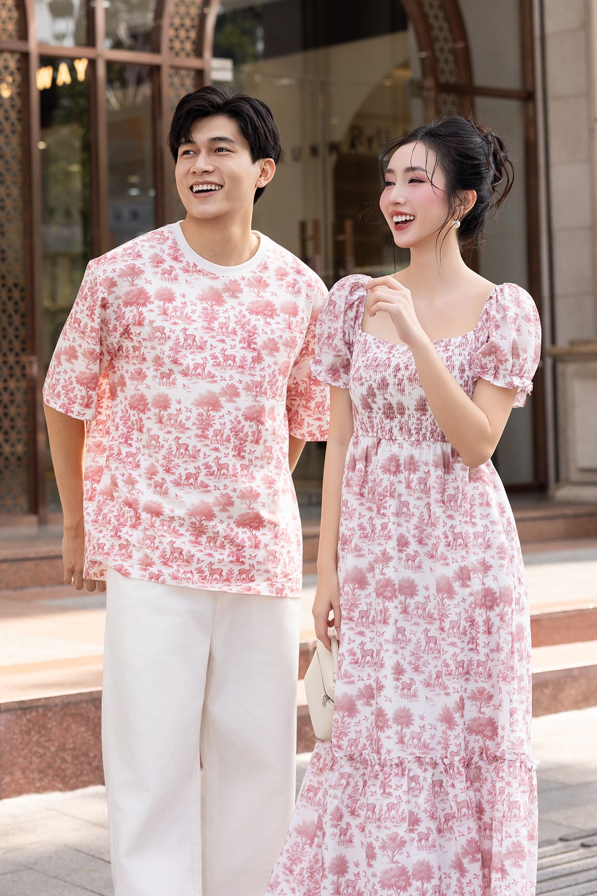 DEAR FAWN TOILE SHIRT IN RED | NEONMELLO