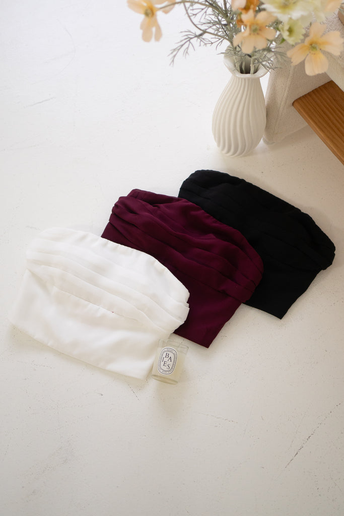ROELLE RUCHED TUBE TOP IN WINE | NEONMELLO