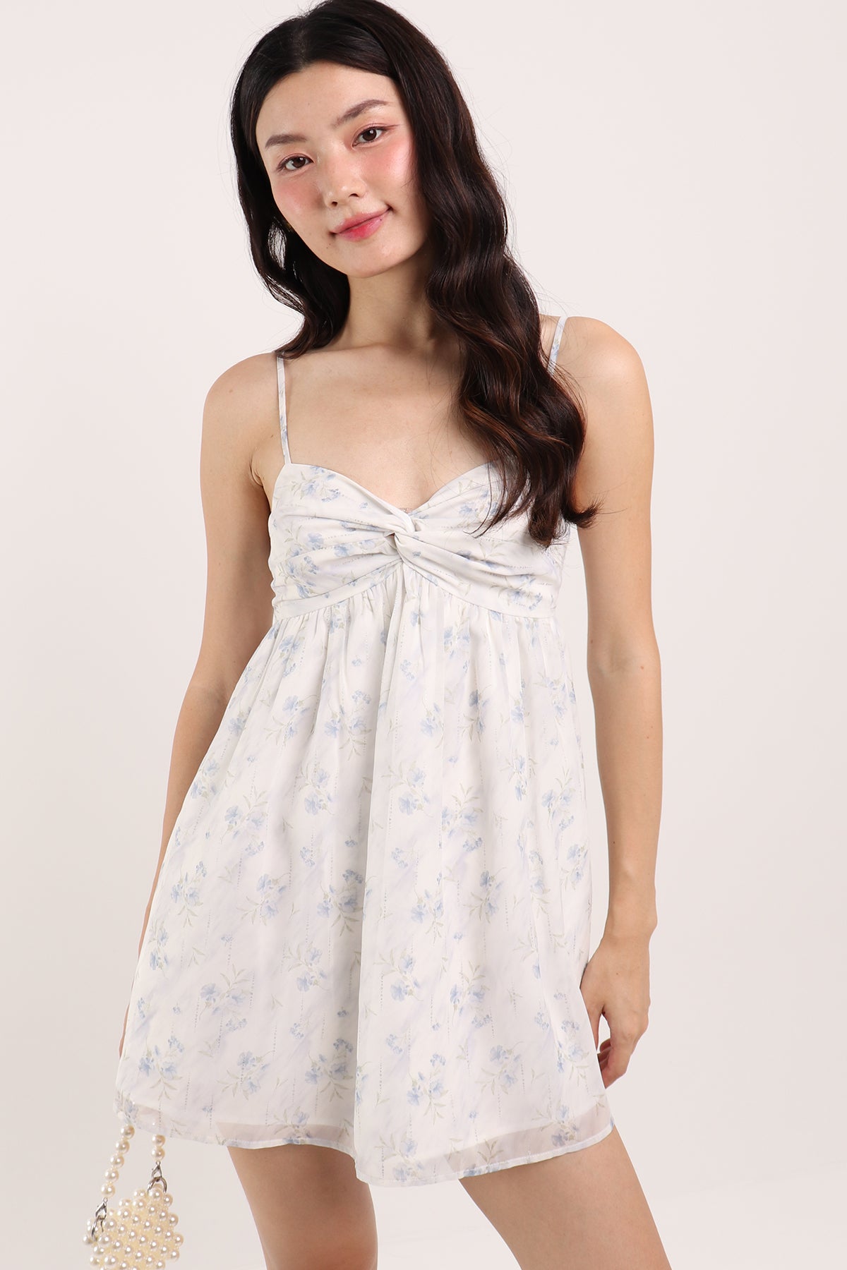 KURA FLORAL KNOT DRESS IN BLUEBELL | NEONMELLO