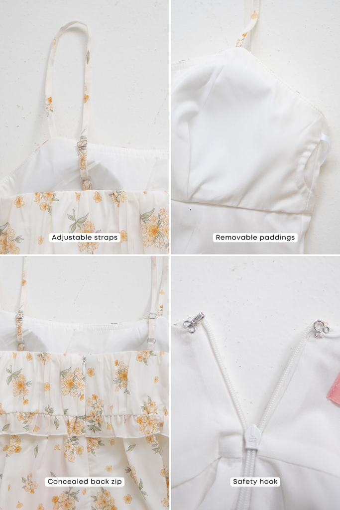 AMORETTE FLORAL PLEATED TOP IN RED | NEONMELLO