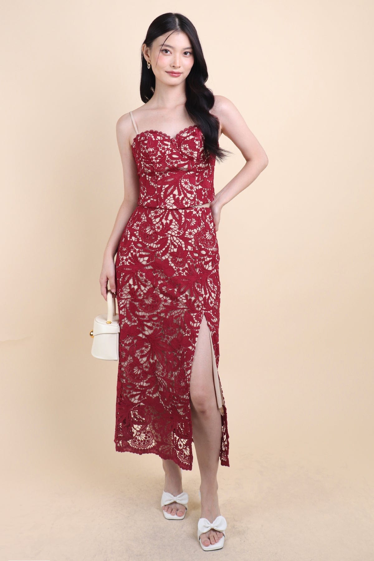 ANTOINETTE CROCHET 2-PC SET IN WINE | NEONMELLO