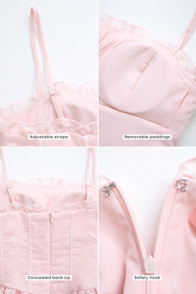 DRISELLA PADDED CORSET DRESS IN PINK | NEONMELLO