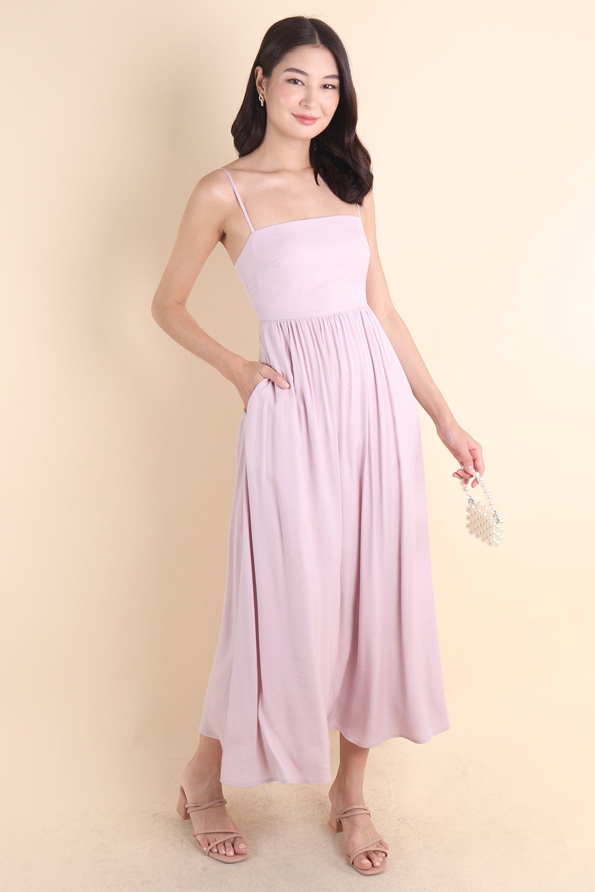 KOMMA MAXI DRESS IN PINK | NEONMELLO