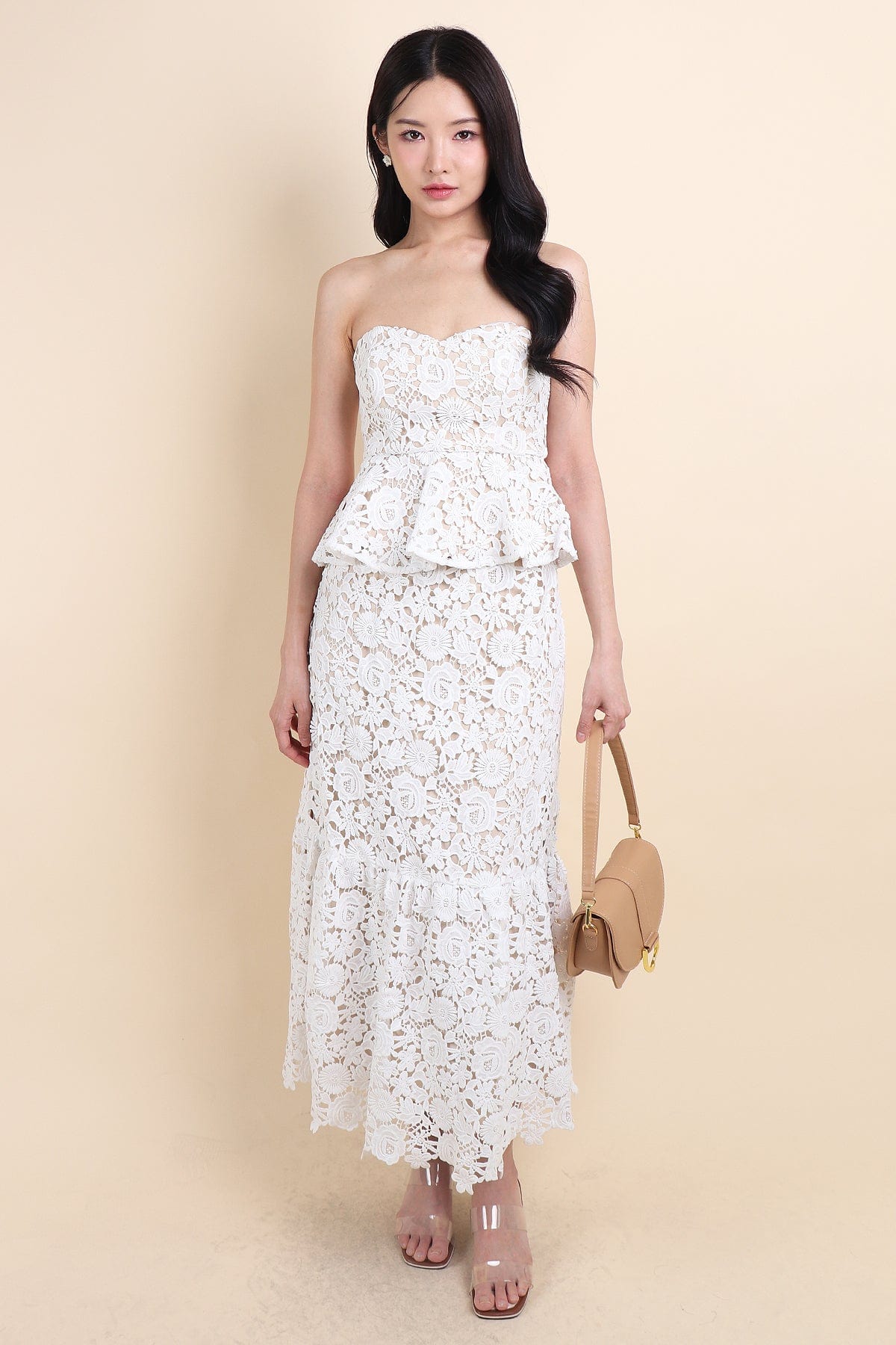 ENCHANTING CROCHET 2-PC SET IN WHITE | NEONMELLO