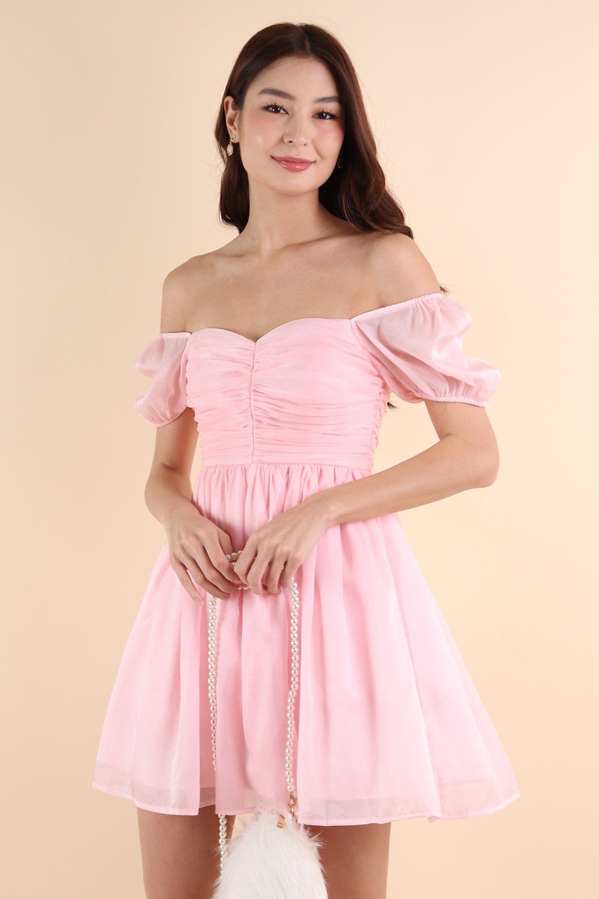 HOLLY MESH ROMPER DRESS IN PINK | NEONMELLO